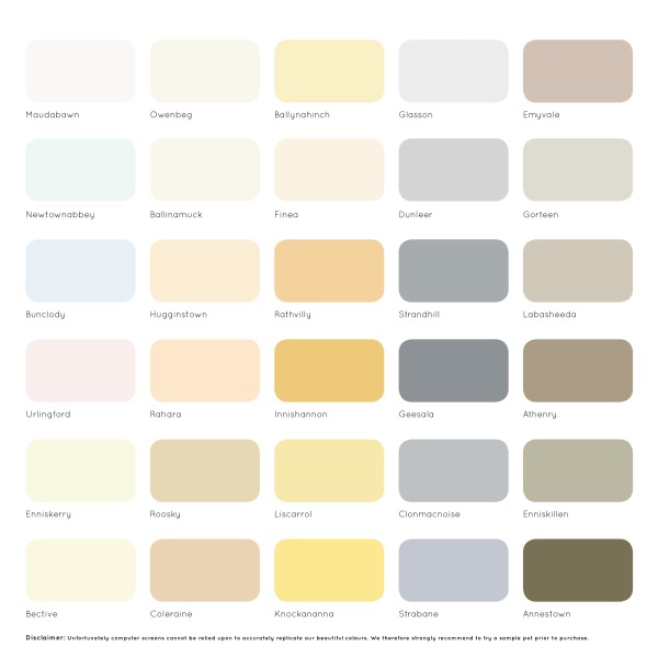 Standard Colour Chart | Ecological Building Systems