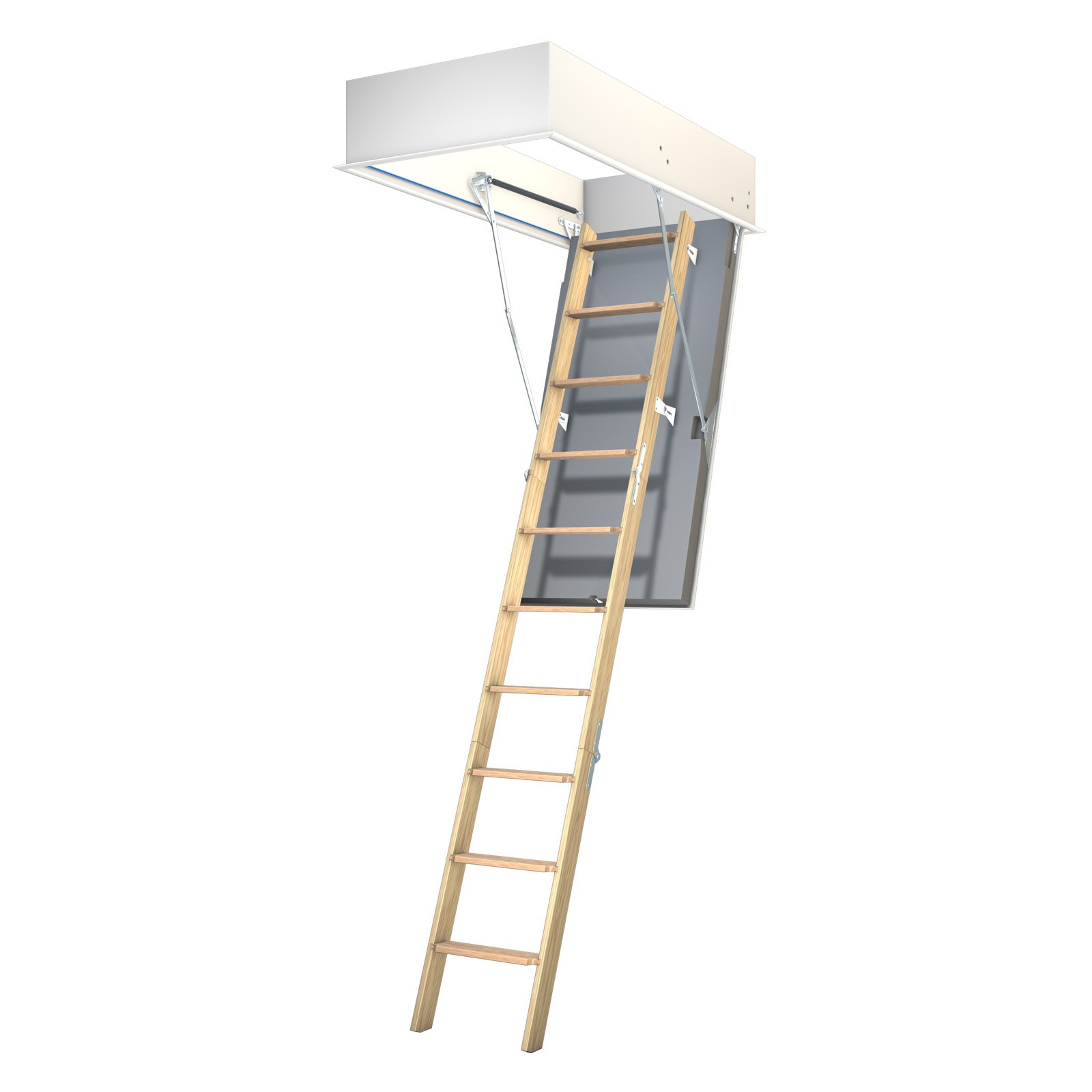 Wellhöfer Airtight GutHolz Attic Hatch With Wooden Stair Ladder ...